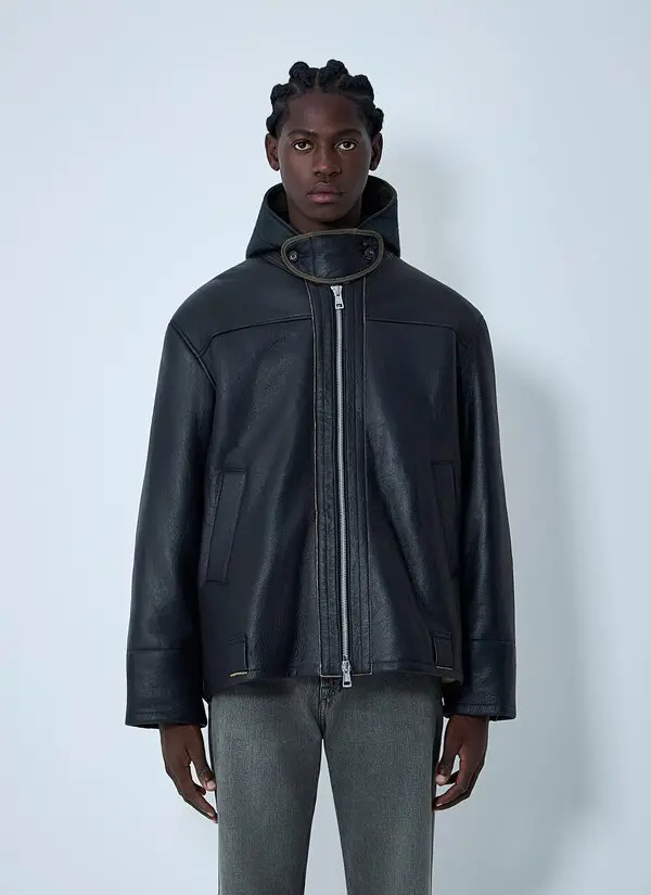 Our Legacy Leather Blizzard Jacket - Black