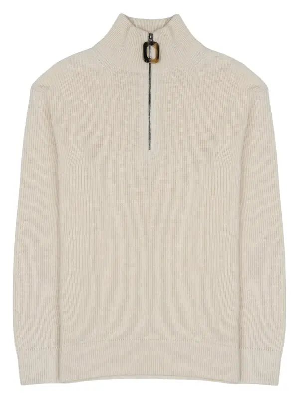 JW Anderson Maglia In Lana E Cotone Con Zip