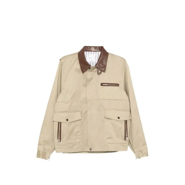 Sacai Neutrals Jackets Military Jackets - Cream