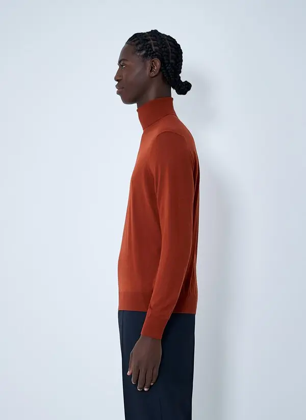 Saint Laurent Wool Turtleneck Sweater - Red