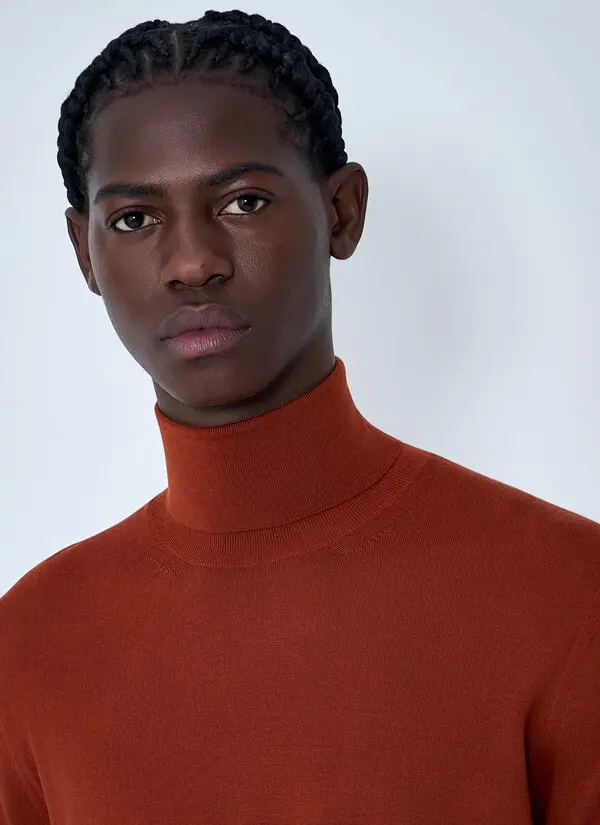 Saint Laurent Wool Turtleneck Sweater - Red