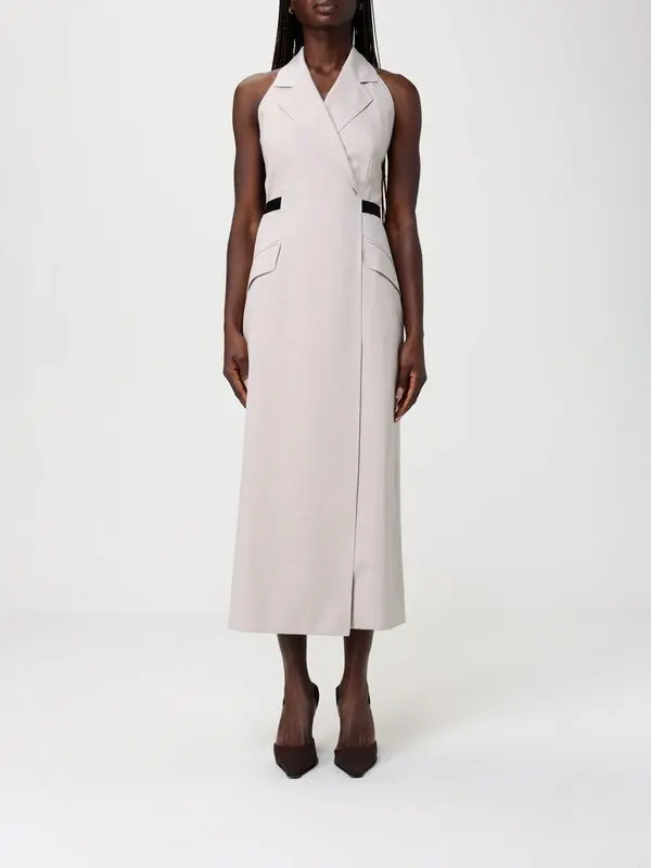 Max Mara Cime Cotton And Wool Blend Midi Dress - Cream