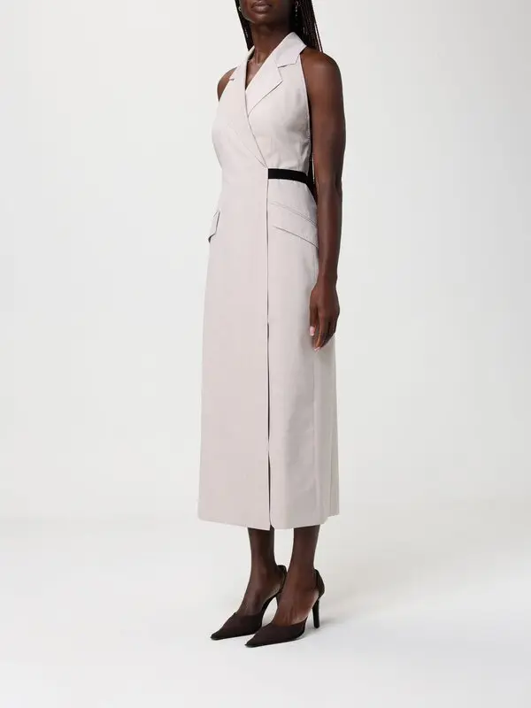 Max Mara Cime Cotton And Wool Blend Midi Dress - Cream