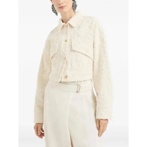 Brunello Cucinelli Neutrals Jackets Denim Jackets - Cream