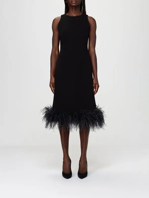 Max Mara Semito Dress With Feathers