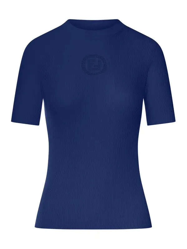 Fendi Cotton Sweater With Front Logo