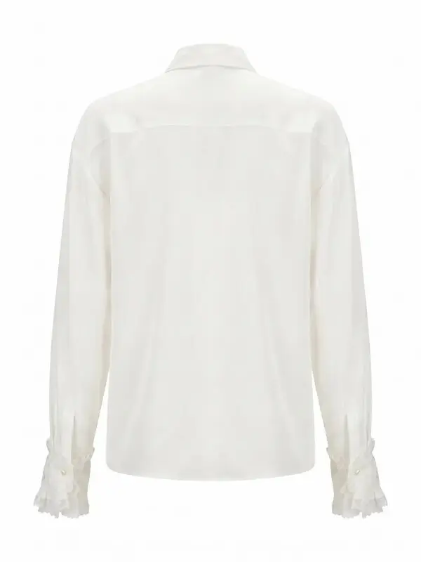 ERMANO SCERVINO Ermanno Scervino Silk Ruffled Lace Shirt
