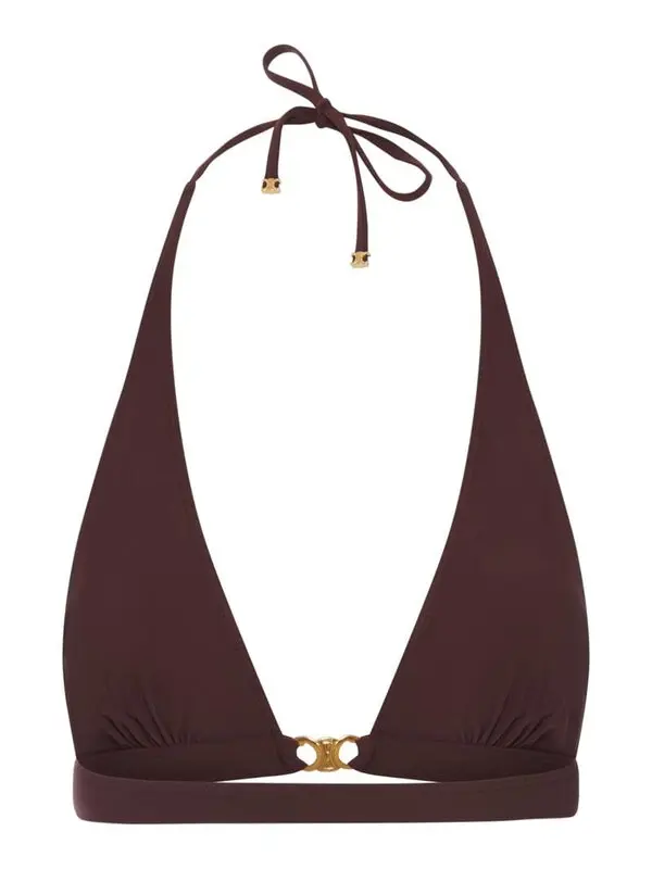 Celine Triomphe Triangle Top In Matte Jersey