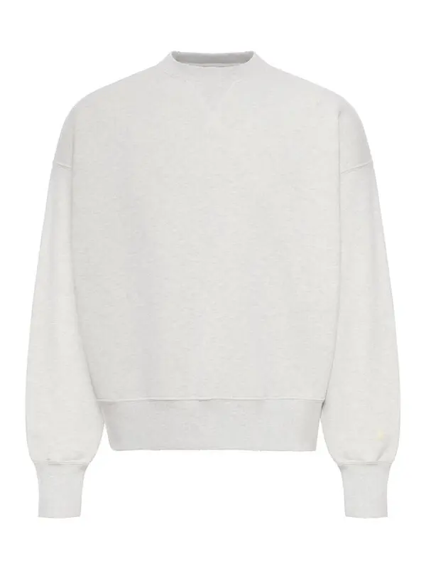 GOLDEN GOOSE Star Sweatshirt In Grey Cotton With Embroidery And Crystals - Multicolor