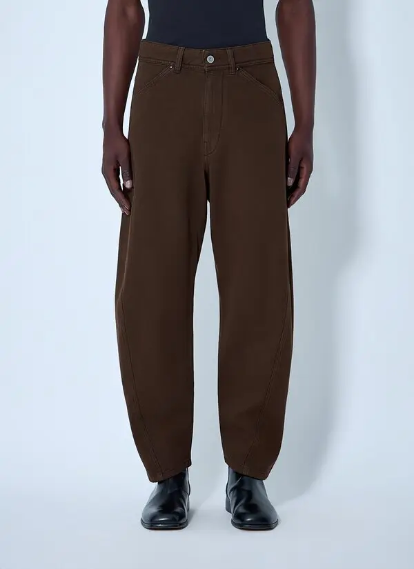 LEMAIRE Wide-leg Denim Trousers - Brown