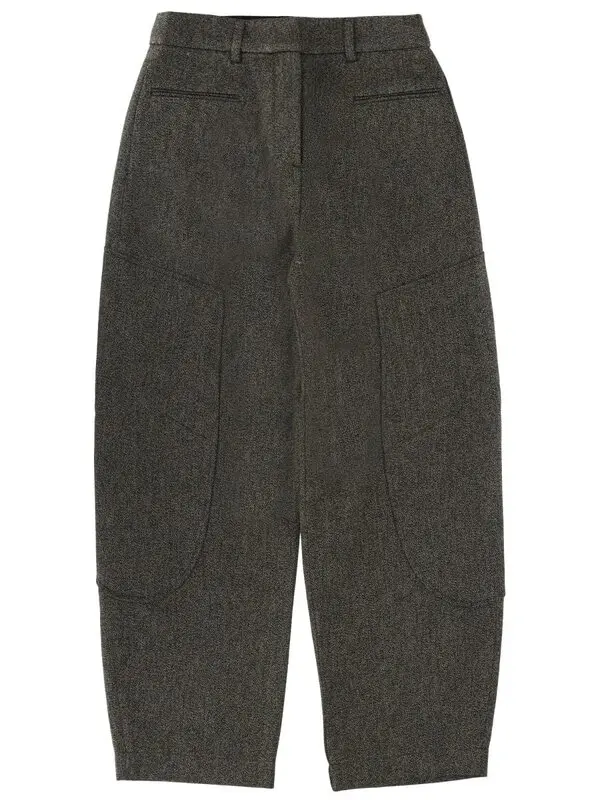 GANNI Mouline Pants - Green