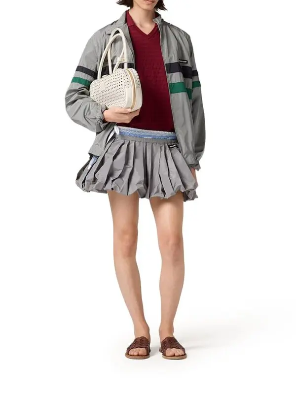 Miu Miu Tec Canvas Mini Skirt