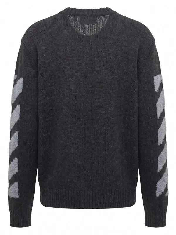 Off-White Diag Fuzzy` Crew Neck Sweater
