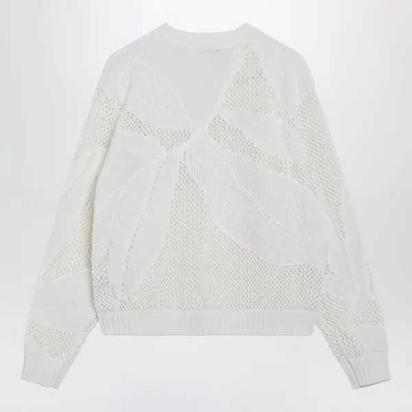 Max Mara Embroidered Cotton Crewneck Sweater