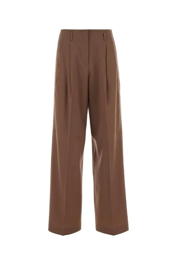 GOLDEN GOOSE Antiqued Wool Wide-leg Pant - Pink