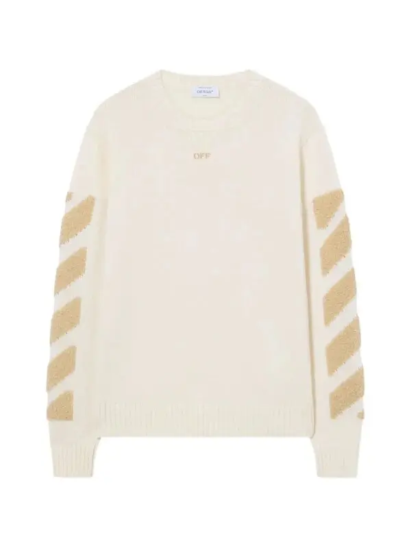 Off-White Diag Fuzzy` Crew Neck Sweater