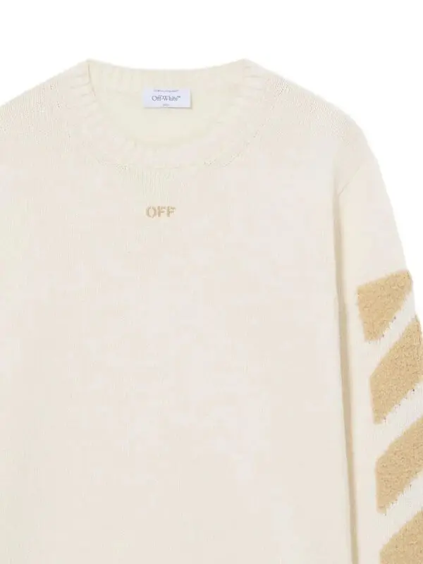 Off-White Diag Fuzzy` Crew Neck Sweater