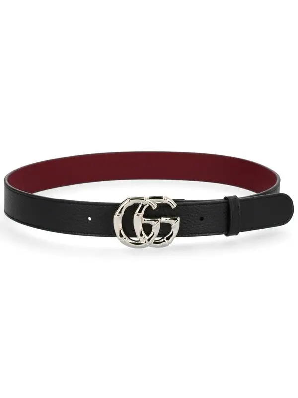 Gucci Gg Marmont Leather Belt - Black