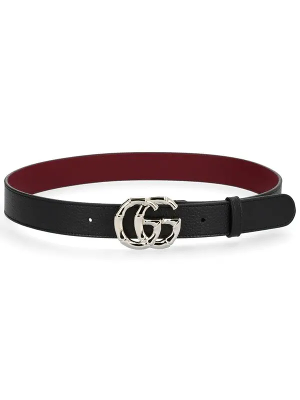 Gucci Gg Marmont Leather Belt - Black
