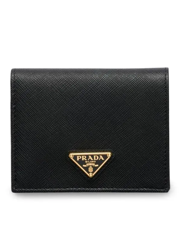 Prada Small Wallet In Saffiano - Black