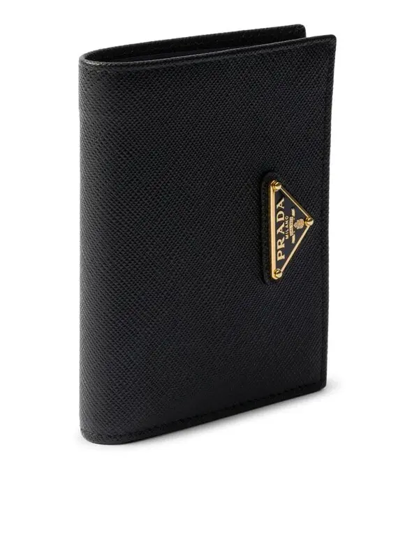 Prada Small Wallet In Saffiano - Black
