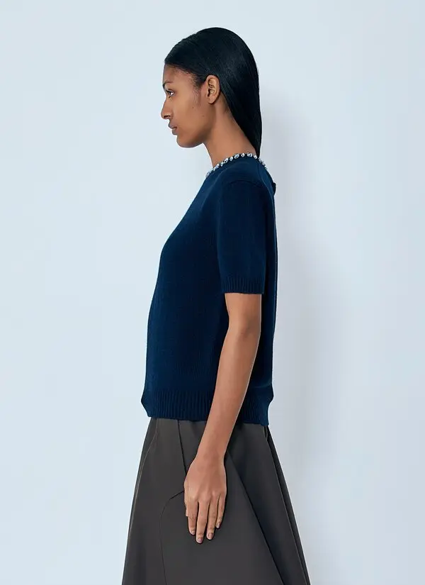 Prada Wool And Cashmere Crew-neck Sweater