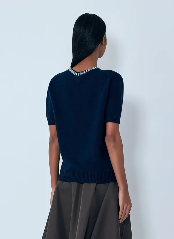 Prada Wool And Cashmere Crew-neck Sweater