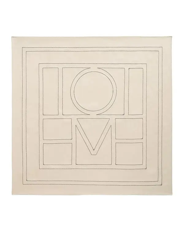 TOTEME Silk Scarf With Monogram Embroidery