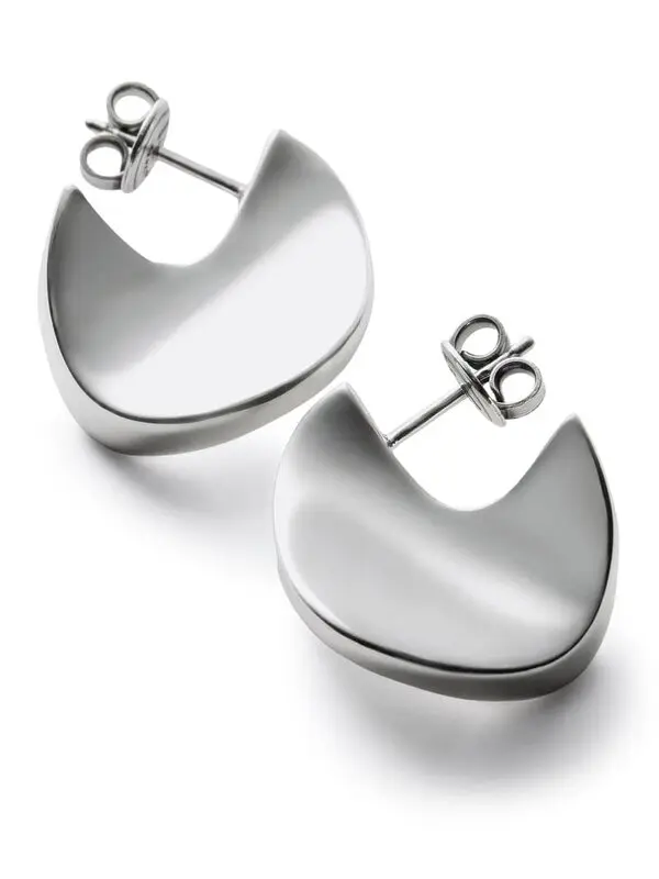 Bottega Veneta Small Disc Earrings - Silver