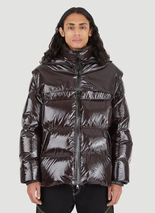 Bottega Veneta Gloss Padded Down Jacket - Brown