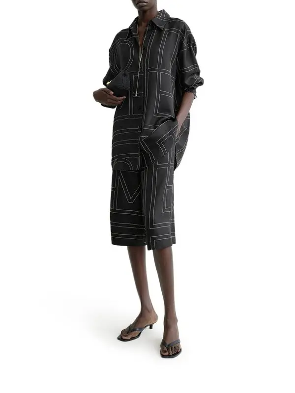 TOTEME Silk Shirt With Monogram Embroidery