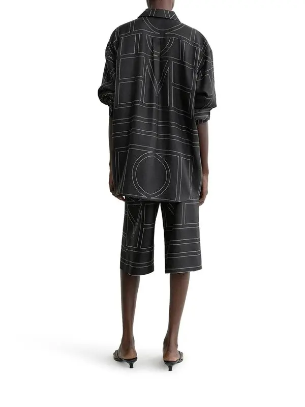 TOTEME Silk Shirt With Monogram Embroidery