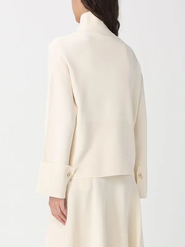 Max Mara Viscose Zip-up Cardigan - Cream
