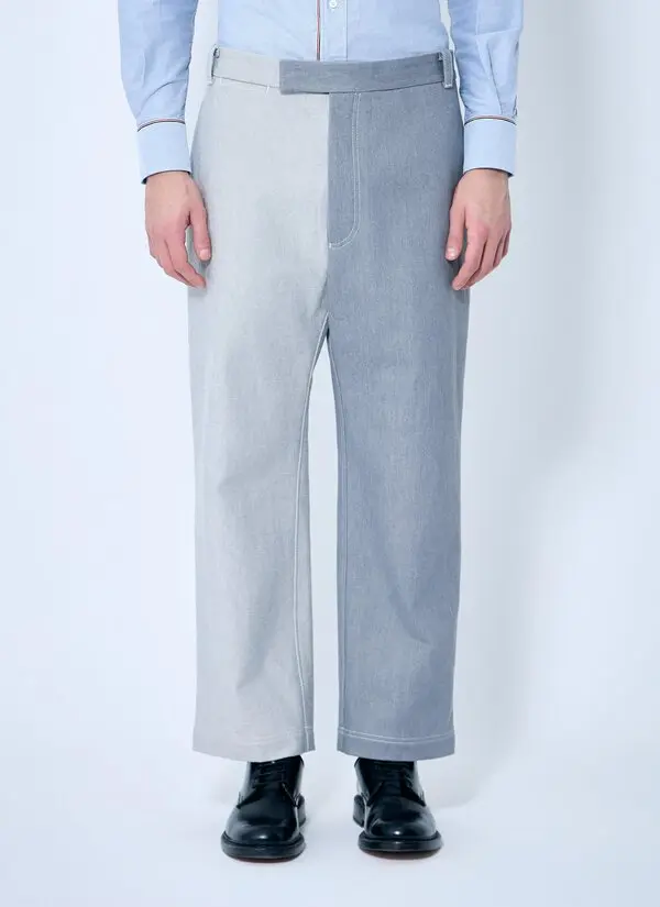 Thom Browne Constrast Tailored Pants - Gray