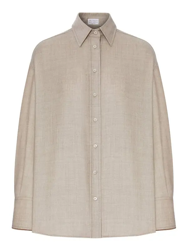 Brunello Cucinelli Cashmere Shirt - Cream