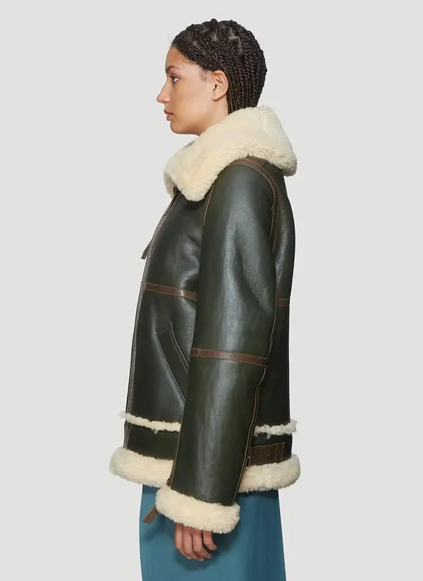 Acne Studios Long Raf Shearling Jacket