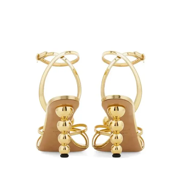 FERRAGAMO Patent Leather Sandals - Gold