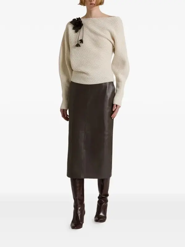 Alberta Ferretti Wide Boat-neck Sweater