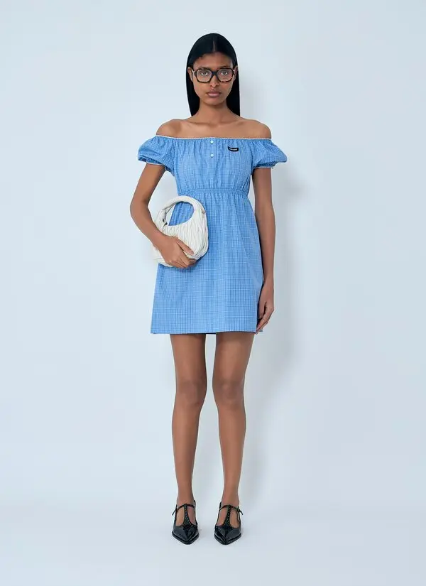 Miu Miu Plaid-pattern Mini Dress
