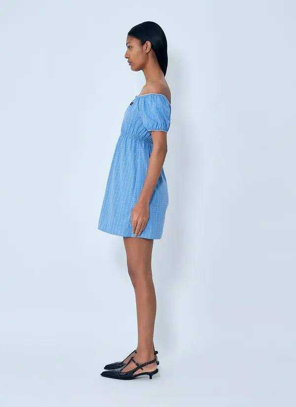 Miu Miu Plaid-pattern Mini Dress