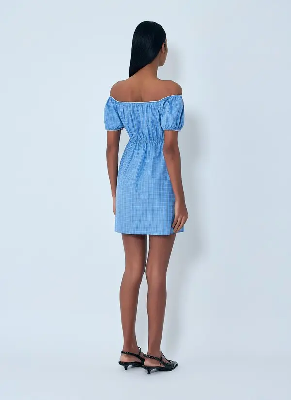 Miu Miu Plaid-pattern Mini Dress