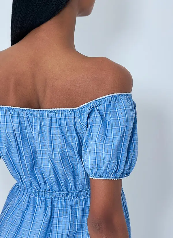 Miu Miu Plaid-pattern Mini Dress