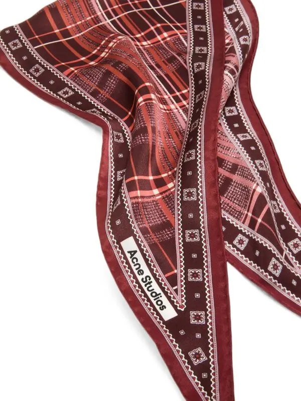 Acne Studios Checked Silk Headband