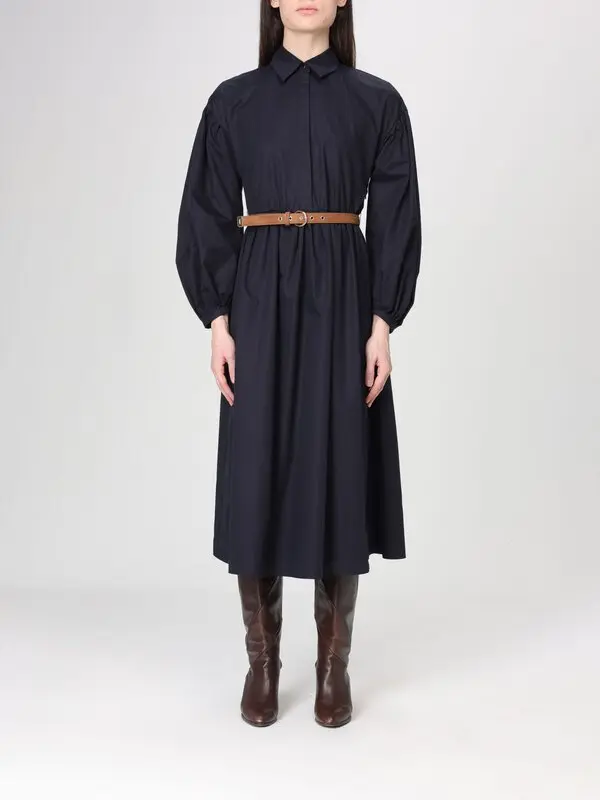 Max Mara Cotton Chemisier Midi Dress