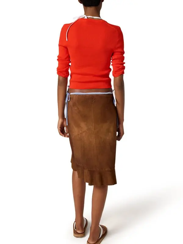 Miu Miu Crew Neck Cotton Sweater