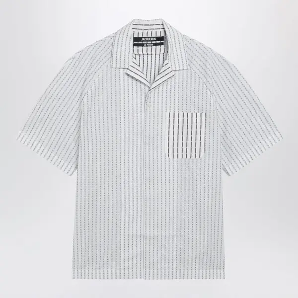 Jacquemus Romarin Short-sleeve Cotton Shirt - Blue