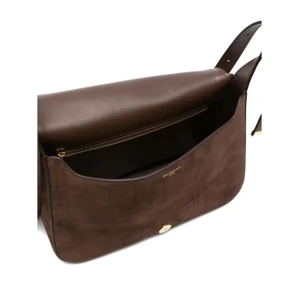 Balenciaga Suede Shoulder Bag - Brown