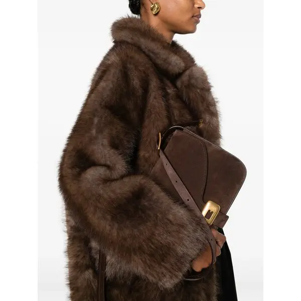 Balenciaga Suede Shoulder Bag - Brown