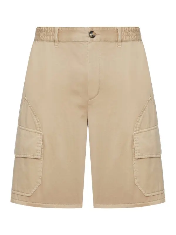 Loewe X Paula`s Ibiza Shorts In Light Washed Cotton Satin - Cream