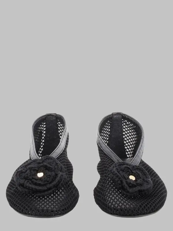 GANNI Jenny Mesh Ballerinas - Black